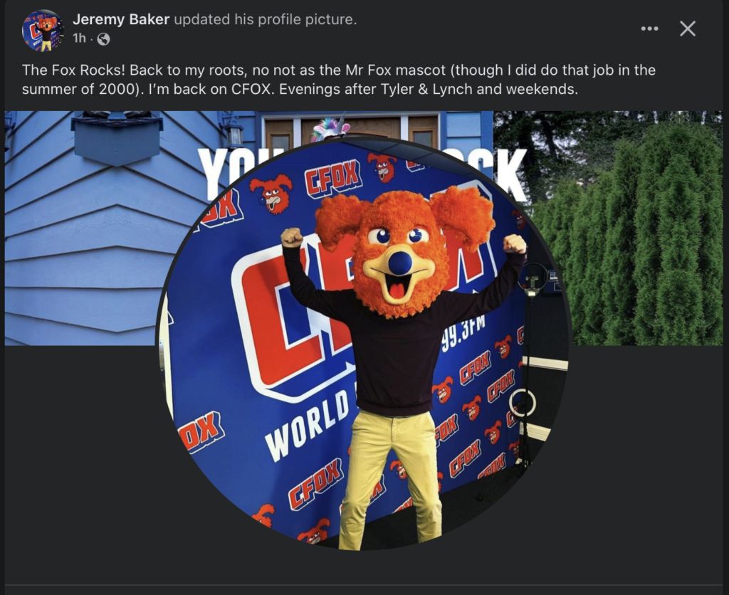Jeremy Baker has landed back at CFOX - NWBroadcasters